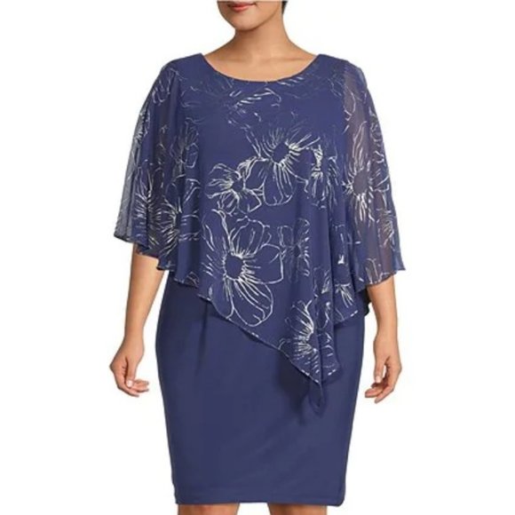 Ignite Evenings | Dresses | Ignite Evenings Asymmetric Chiffon Floral ...